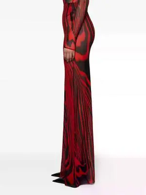 David Koma Printed Maxi Skirt