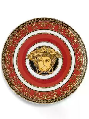 Versace Medusa Porcelain Bread Plate - Red
