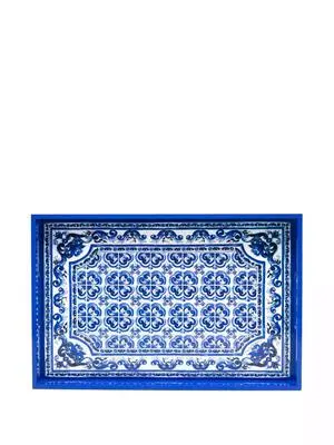Dolce & Gabbana Logo-engraved Tray - Blue