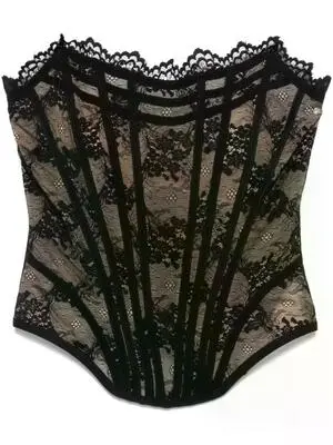 Giuseppe Di Morabito Lace-appliqué Corset Top