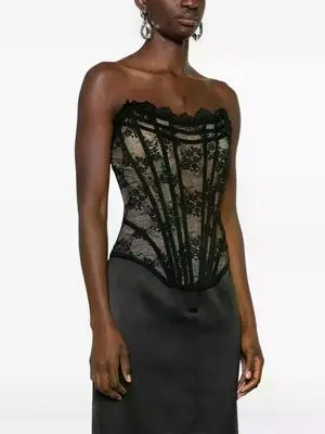 Giuseppe Di Morabito Lace-appliqué Corset Top