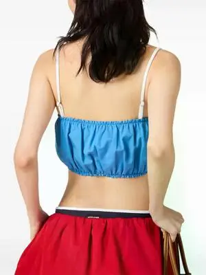 Miu Miu Logo-detail Top - Blue
