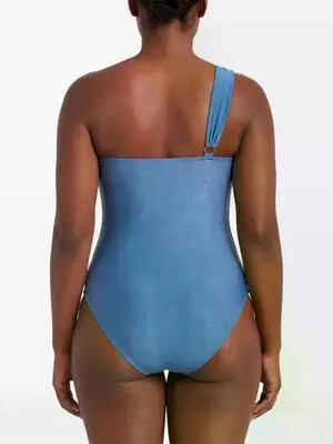 Zimmermann One-shoulder Jersey Swimsuit With Knotted Detail