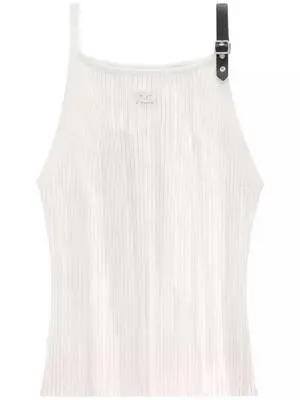 COURREGES Buckle-detail Ribbed Tank Top