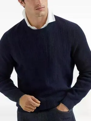 Brunello Cucinelli Crew-neck Cashmere Jumper - Blue