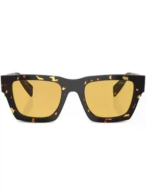 Prada Tortoiseshell-effect Square Sunglasses - Brown