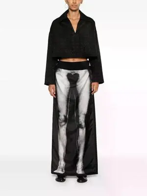 MARINE SERRE Moonogram Jacquard Cropped Top