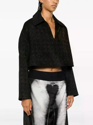 MARINE SERRE Moonogram Jacquard Cropped Top