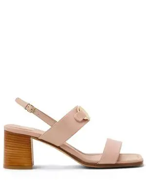 FERRAGAMO Gancini-buckle 55mm Leather Sandals