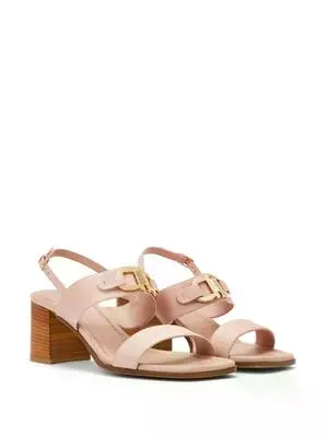 FERRAGAMO Gancini-buckle 55mm Leather Sandals