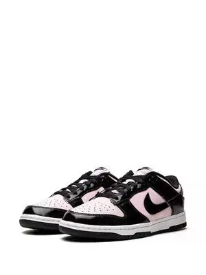 Nike Dunk Low Black Patent Sneakers - Pink