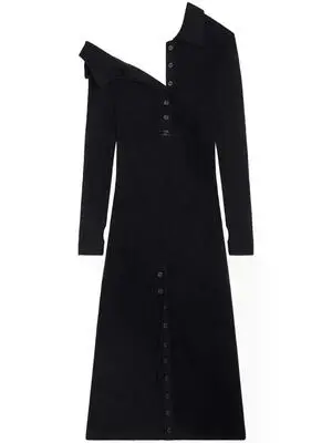 COURREGES Multi-button Midi Dress - Black