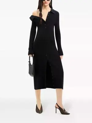 COURREGES Multi-button Midi Dress - Black