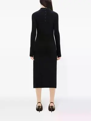 COURREGES Multi-button Midi Dress - Black