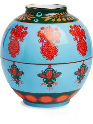 La DoubleJ Bubble Pineapple Azzurro Vase