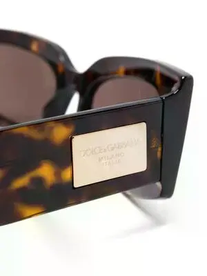 Dolce & Gabbana Rectangle-frame Sunglasses - Brown