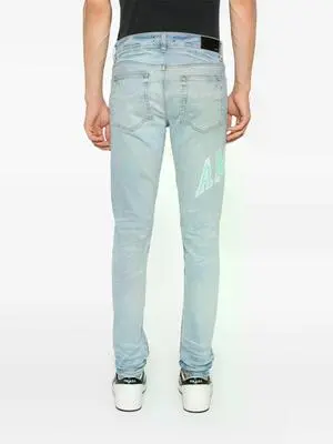 Amiri Varsity Logo Skinny Jeans