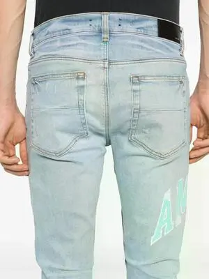 Amiri Varsity Logo Skinny Jeans