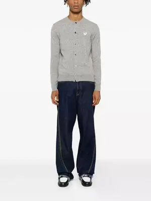 Play Comme Des Garcon Wool Cardigan