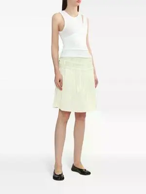 Helmut Lang Strap-detail Pleated Midi Skirt