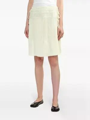 Helmut Lang Strap-detail Pleated Midi Skirt