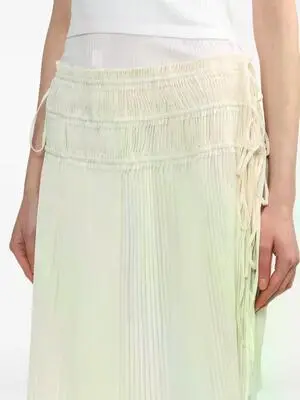 Helmut Lang Strap-detail Pleated Midi Skirt
