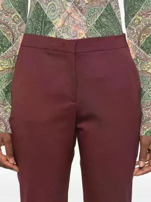 Etro Cropped Wool Trousers - Red