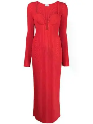 Magda Butrym Ribbed Knitted Maxi Dress