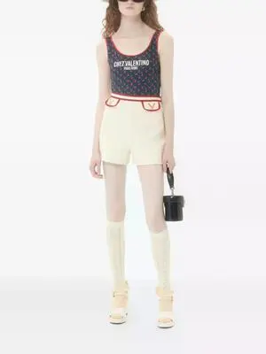 Valentino Garavani Cherry Print Swimsuit - Blue