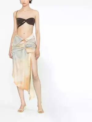 Off-White Tie-dye Asymmetric Skirt