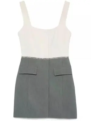 Patrizia Pepe Zipped Mini Dress - Grey