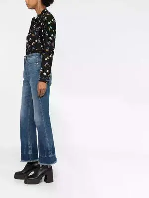 Stella McCartney Frayed-edge Cropped Jeans