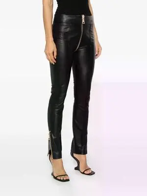 MITILIANE COUTURE Leather Trousers - Black