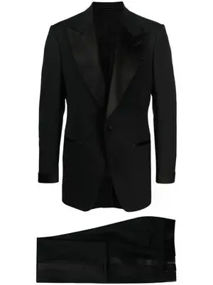 TOM FORD Peak Lapels Single-breasted Suit - Black