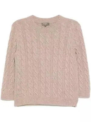 N.peal Emilia Cable Round Neck Sweatshirt