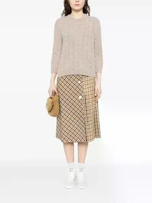 N.peal Emilia Cable Round Neck Sweatshirt