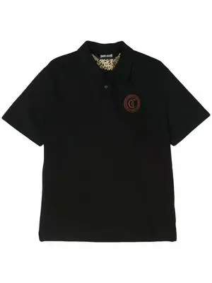 Just Cavalli Logo-embroidered Polo Shirt