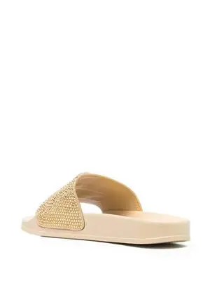 Philipp Plein Skull Strass Pool Slides