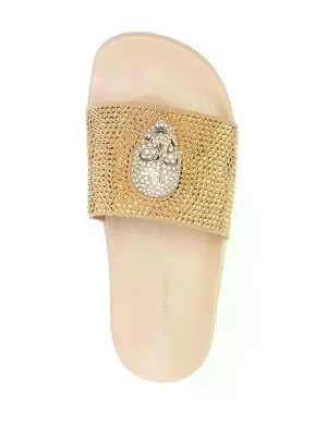 Philipp Plein Skull Strass Pool Slides
