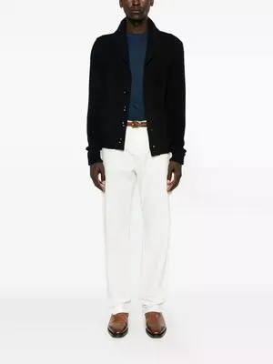 TOM FORD Shawl Cashmere Cardigan - Blue