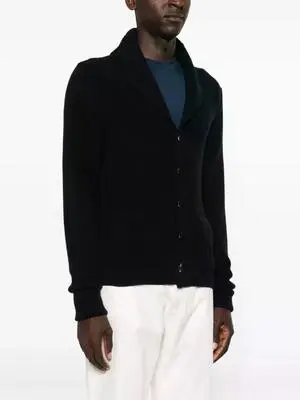 TOM FORD Shawl Cashmere Cardigan - Blue