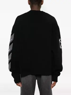 Off-White Intarsia-knit Wool-blend Cardigan