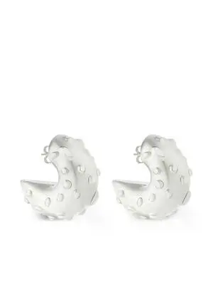 COURREGES Infinity Flecked Hoop Earrings