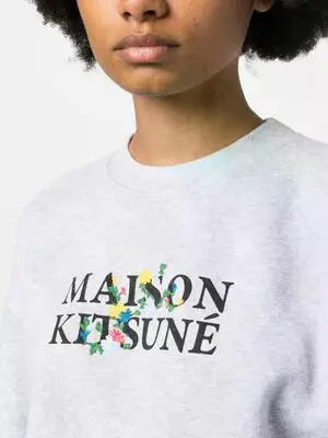 Maison Kitsuné Logo-print Cotton Sweatshirt