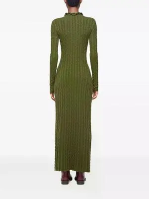 Rabanne Wool Maxi Dress - Green