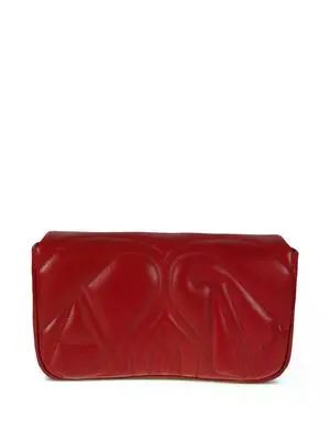 Alexander McQueen Small Seal Clutch Bag - Red
