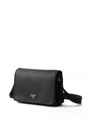 Prada Textured Leather Messenger Bag