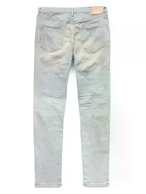 PURPLE BRAND Light Bleached Indigo Jeans With Front Insert