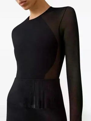 Stella McCartney Long Sleeve Mesh Bodysuit