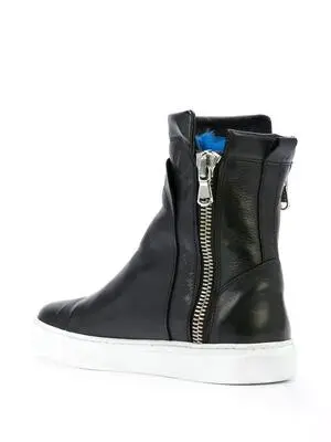 MADISON MAISON Leather High-top Sneakers - Black